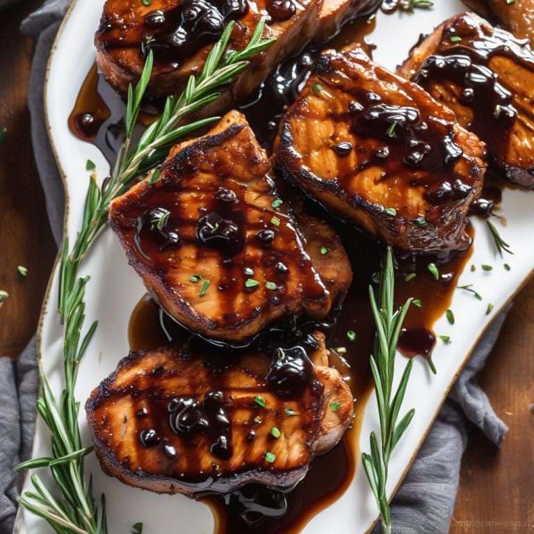 Balsamic Glazed Pork Chops Recipe: Sweet and Tangy Perfection - Just ...