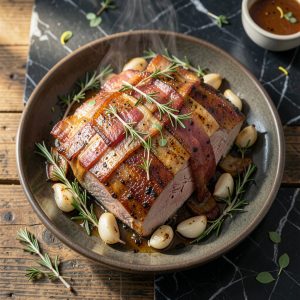 Bacon Wrapped Pork Loin Roast Recipe: Herb-Crusted and Oven-Roasted to ...