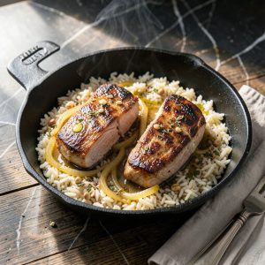 No Peek Pork Chops and Rice Recipe: Tender Chops With Fluffy Rice ...