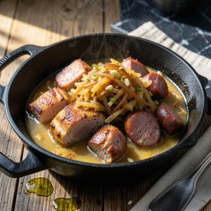 Pork Sauerkraut and Kielbasa Recipe: Hearty One-Pot Meal - Just Pork ...