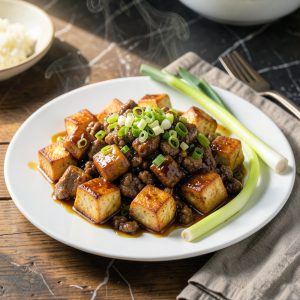 Stir Fry Tofu Minced Pork Recipe: Wok-Seared with Garlic and Scallions ...